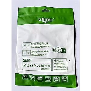 tisino XLR to 3.5mm Balanced Cable Adapter, Gold-Plated XLR Female to 1/8 inch Mini Jack Aux Mono Audio Cord for Shotgun or Condenser Microphones - 1ft