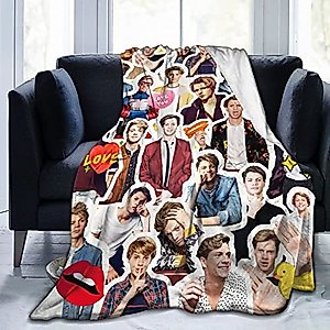Blanket Jace Norman Soft and Comfortable Warm Fleece Blanket for Sofa,Office Bed car Camp Couch Cozy Plush Throw Blankets Beach Blankets