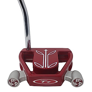 T7 Twin Engine Red Mallet Golf Putter Right Handed with Alignment Line Up Hand Tool 34 Inches Short Men's Perfect for Lining up Your Putts