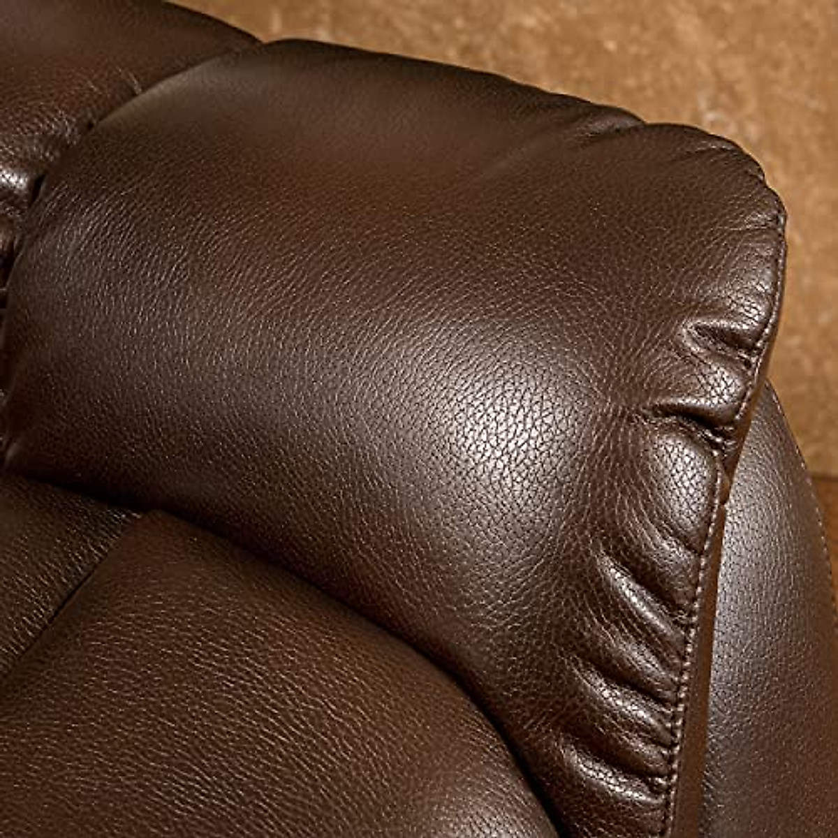 CHRISTOPHER KNIGHT HOME Merit Faux Leather Glider Recliner Club Chair, Dark Brown