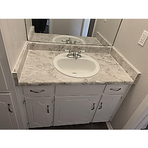 ROSEROSA Peel and Stick PVC Marble Self-Adhesive Wallpaper Covering Counter Top Shelf Liner Matte Oman (PMS4138 : 2.00 Feet X 6.56 Feet)