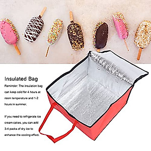 Insulated Bag Food Delivery Bag - Multi Size Non Woven Fabric Warmer Keeping Aluminum Foil Baking Portable Insulation Bag(2)