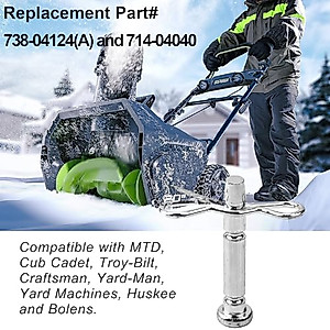 Multisland 2 Stage Snow Blower Shear Pins 20 Pcs Auger Shear Pins & 20 Pcs Cotter Pins 738-04124 and 714-04040 Replacement Shear Pin Kits Fit for MTD Cub Cadet, Troy-Bilt, Craftsman