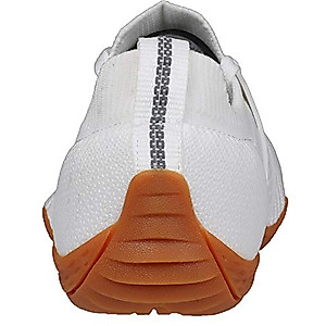 WHITIN Women's Low Zero Drop Shoes Minimalist Barefoot Trail Running Camping Size 7.5-8 Wide Toe Box Lady Fitness Lightweight Sneaker White/Gum 38