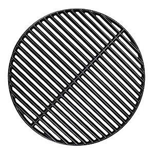 BBQration 18 3/16" Big Green Egg Grate Large CIF999A Matte Cast Iron Cooking Grid Grates Replacement Parts for Big Green Egg Large, Kamado Charcoal, Vision Grill VGKSS-CC2, B-11N1A1-Y2A