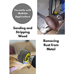 LINE10 Tools 40pk Flap Sanding Wheels Kit fits Drill and Die Grinder for Wood and Metal (16)