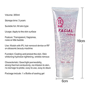 Cooling Gel Use with for Laser Hair Removal Device and RF Radio Frequency Facial Machine for Women and Man 300ML