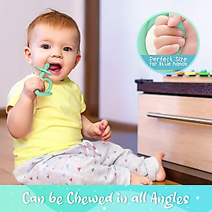 Baby Teething Toys, 100% Food-Grade Silicone Teethers for Babies 0-6 Months Infant, Baby Teether Toys 0-6 Months BPA Free Baby Chew Toys for Sucking Needs, Baby Teething Toy