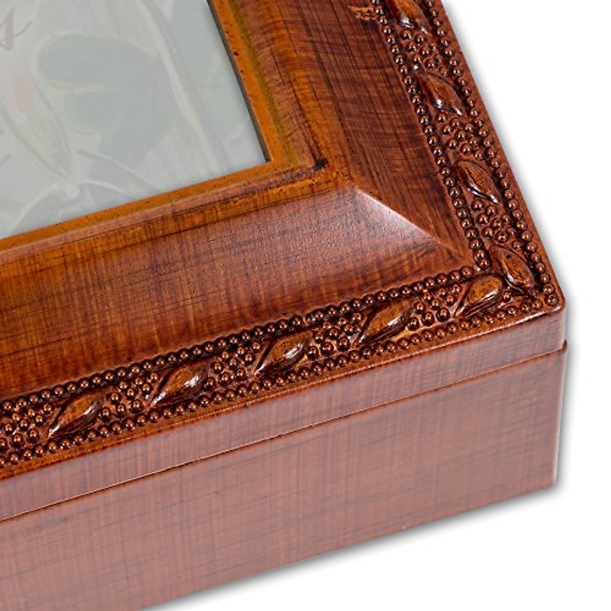 Cottage Garden Sweet Sixteen Every Year Special Woodgrain Rope Trim Jewelry Music Box Plays You are My Sunshine