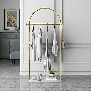 Modern Clothes Rail，Clothing Garment RacksClothes Rack with Iron Brackets and Marble Base, Tall Clothing Racks for Bedroom(Size:50 * 33 * 170CM,Color:D)