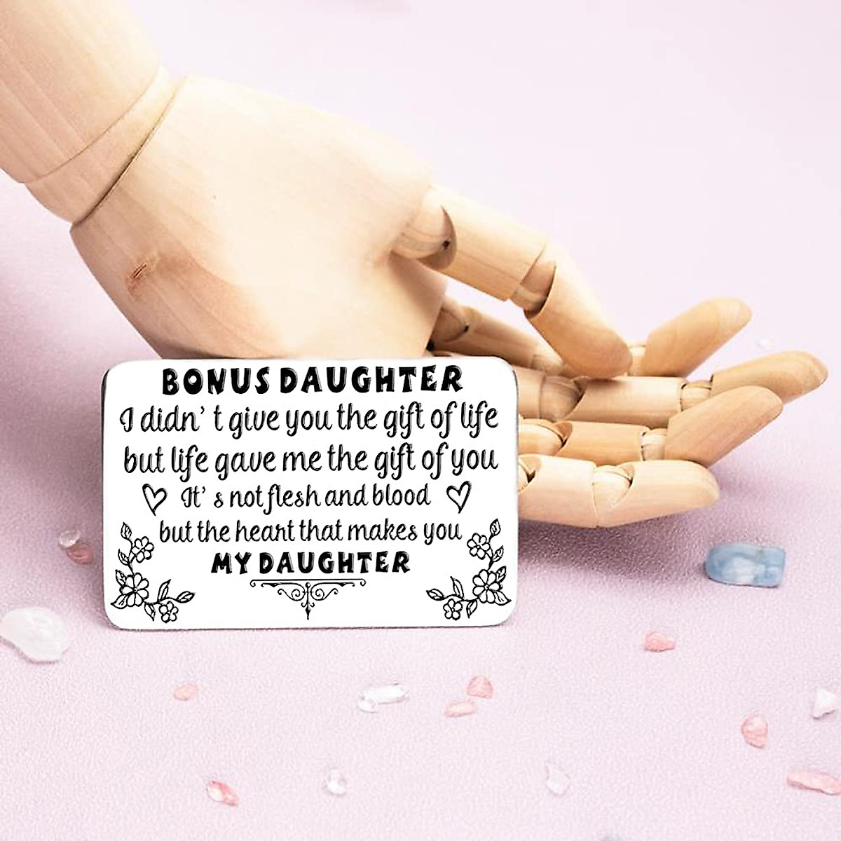 Stepdaughter Gifts Wallet Insert Card from Stepmom Stepdad, Daughter in Law Birthday Card, Step Daughter Proposal Gifts