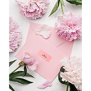 POLONO 2.25”x1.25” Direct Thermal Label, Perforated Sticker Labels for Address, Barcodes, Adhesive Multipurpose Labels Compatible with PL70E Label Printers (1000 Labels, Pink)