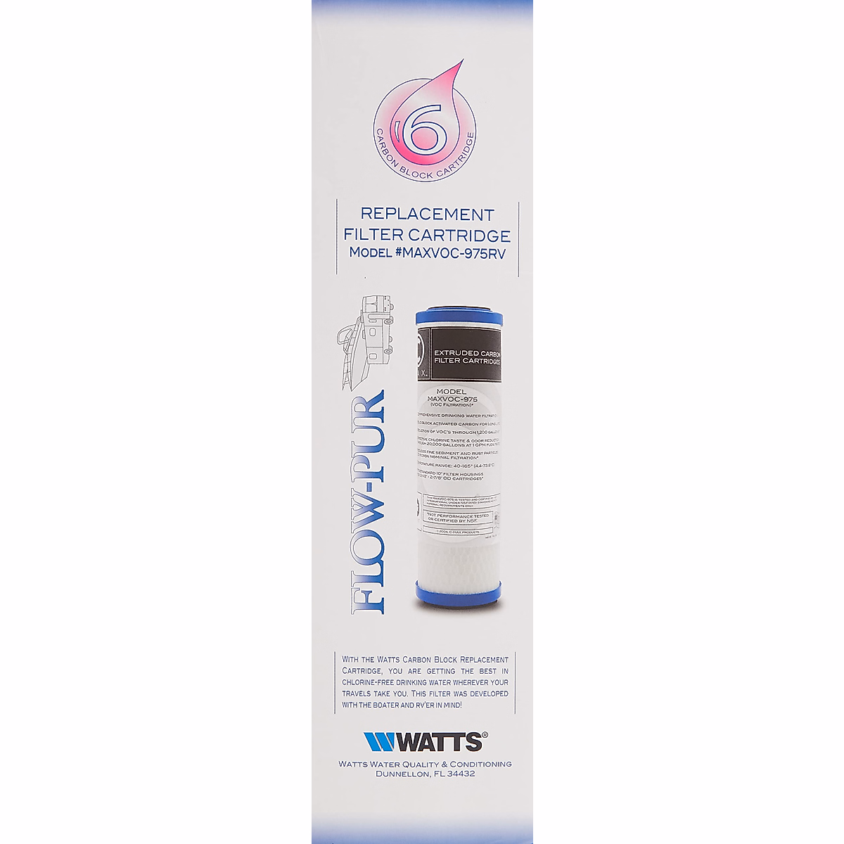 Watts Water Technologies MAXVOC-975RV 0.5 Micron Filter Cartridge