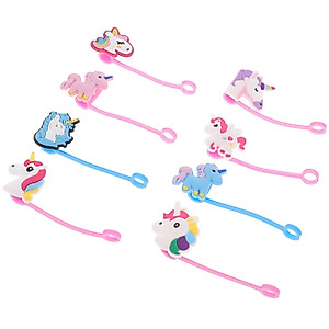GLEAVI Silicone Straw Lid 8pcs Unicorn Straw Lid Drinking Straw Covers Caps for Straws Straw Toppers for Tumblers Silicone Straw Tips Kids Straw Covers Water Cup -