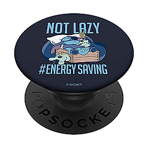 Disney Lilo & Stitch Not Lazy Energy Saving PopSockets PopGrip: Swappable Grip for Phones & Tablets