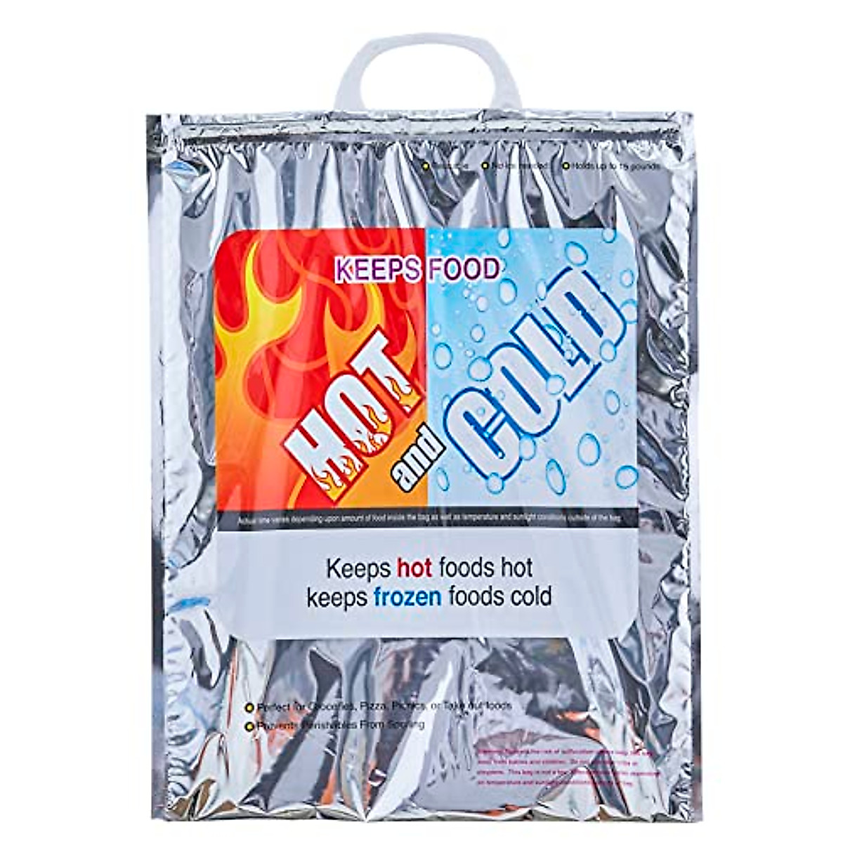 Superio Hot and Cold Reusable Insulated Bag Food Storage for Frozen Items & Hot Items Including Lunch Bags & Grocery Shopping Bags Reinforced Heavy Duty Refrigerated Totes (1, 13.5"x17.5")