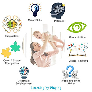 Wooden Puzzles for Toddlers 1-3,Toddler Puzzles Ages 1 2 3 4 Year Old with 6 Animal Patterns-Preschool Kids Learning Educational Montessori Toys Christmas Birthday Gifts