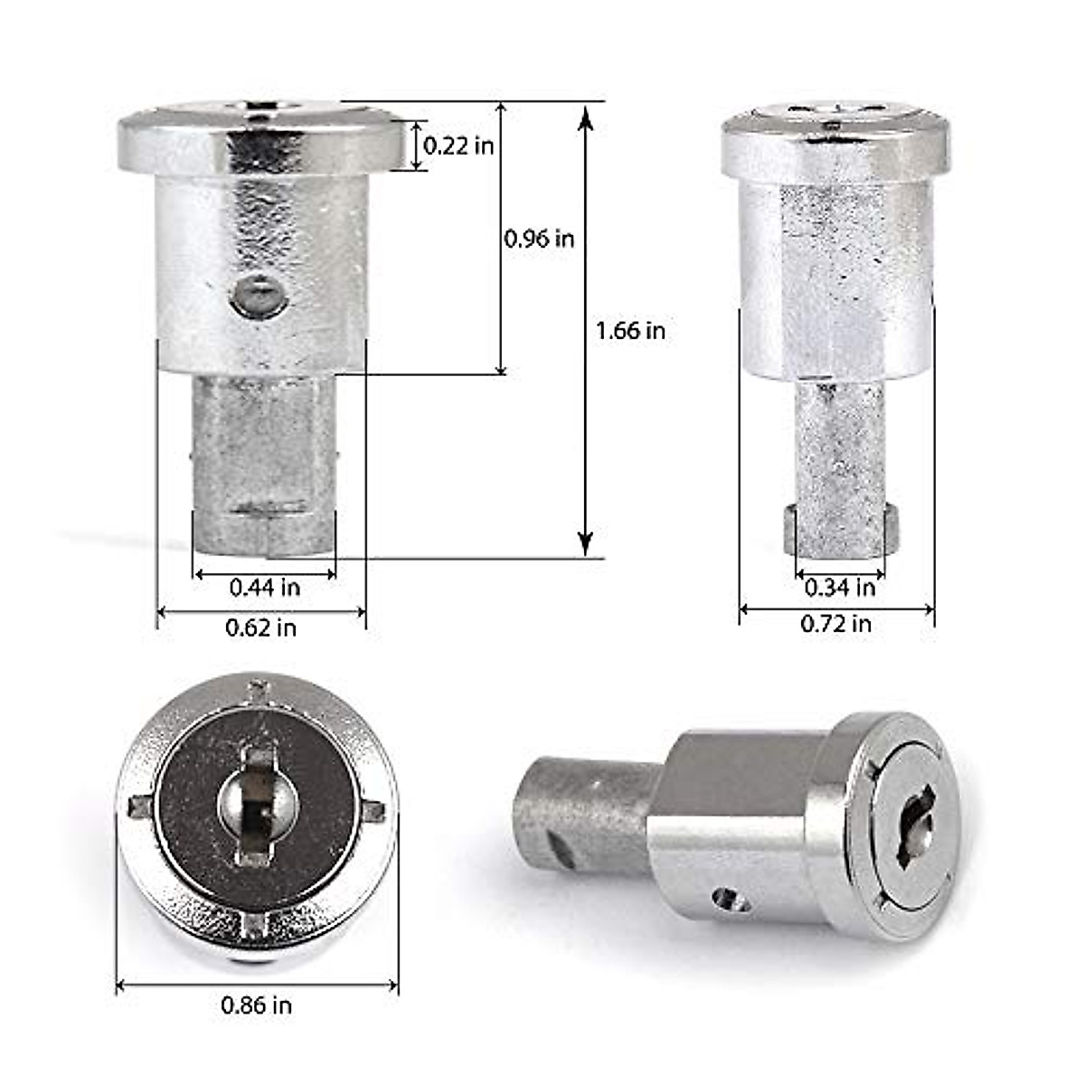 Flat Lock and Key for Beaver Gumballs Machine – Top Lid Lock and Key Assembly for Vending Machines by Beaver
