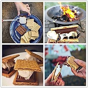 Fzbjayoon Marshmallow Roasting Sticks Set of 15 Smores Skewers Camping Cookware 32 Inch Campfire Roasting Sticks for Kids