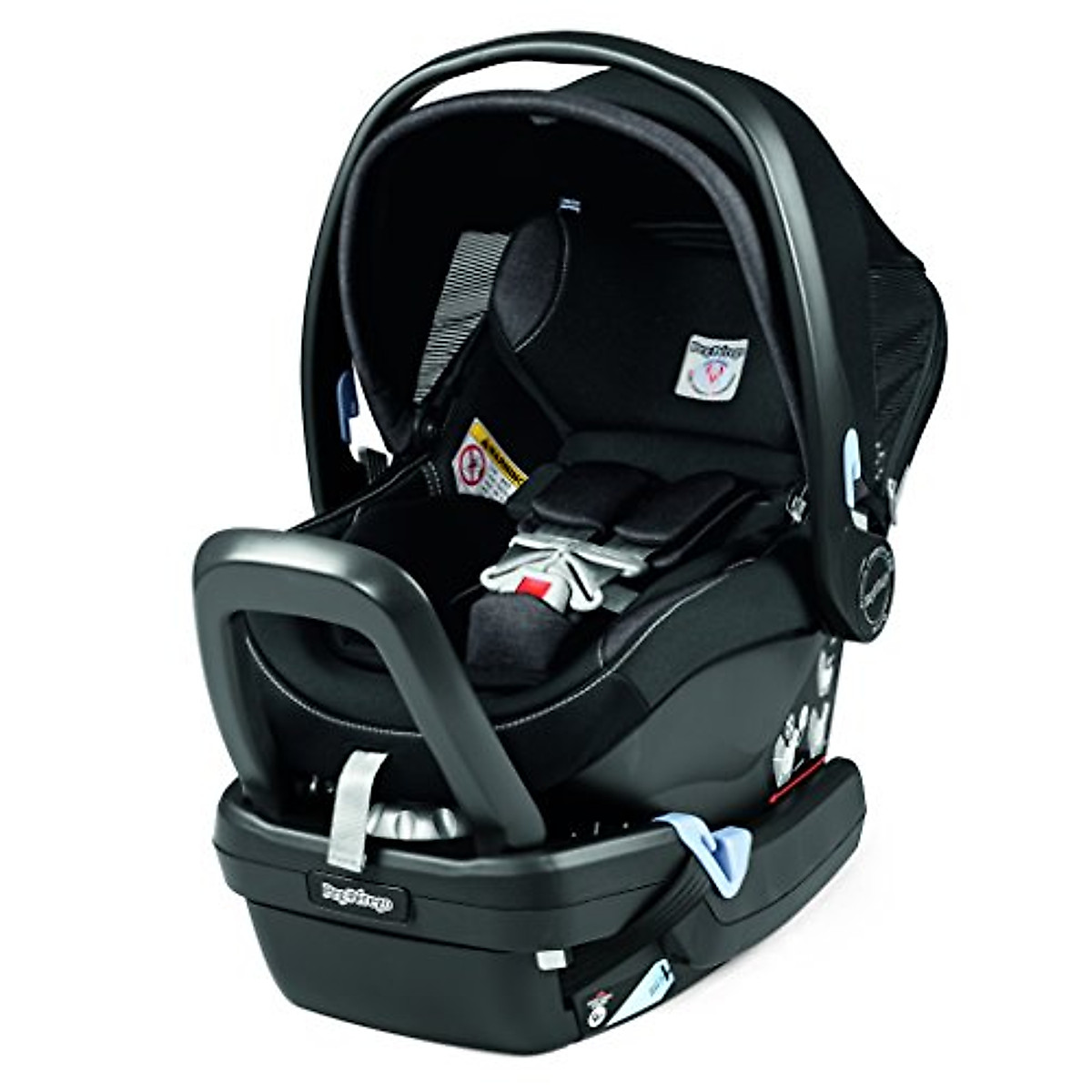 Peg Perego Ypsi Travel System - Includes Ypsi Lightweight Reversible Stroller and Primo Viaggio 4-35 Nido Infant Car Seat - Made in Italy - Onyx (Black)