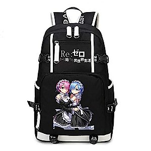 GO2COSY Anime Re:Zero kara Hajimeru Isekai Seikatsu Backpack Daypack Student Bag School Bag Bookbag Bagpack