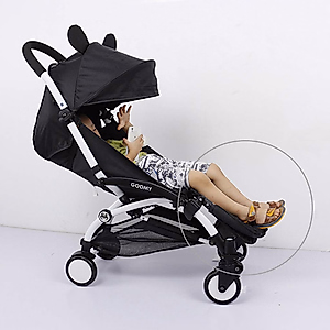 Youngy Stroller Footrest, 32cm Baby Stroller Accessories Footboard Carriage Foot Rest Feet Extension Footmuff Footrest Leg Extension Booster - Black