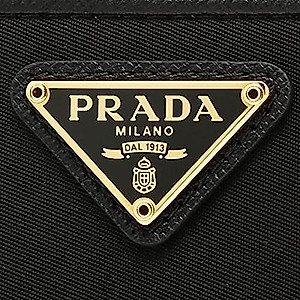 Prada Women's Large Black Tessuto Zip Around Wallet 1ML506
