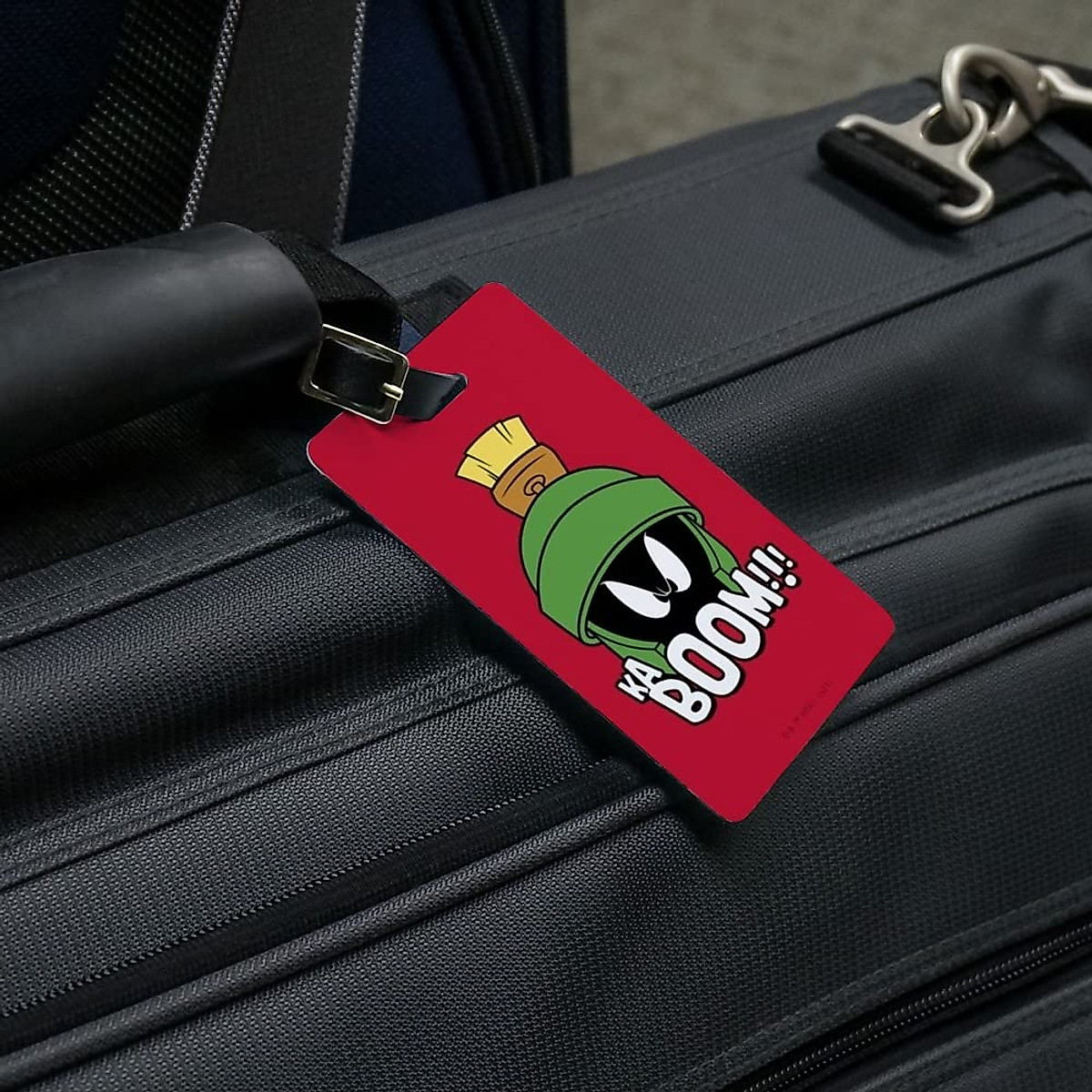 Looney Tunes Marvin The Martian Kaboom Luggage ID Tags Carry-On Cards - Set of 2