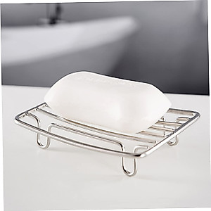 Zerodeko Sponge Tray 1pc Stainless Steel Tray Sink Tray soap Dispenser Tray Sink soap Holder Drain Soap Rack Bathroom Shelf Stainless Steel Soap Rack Soap Dish Holder Drain pan Storage