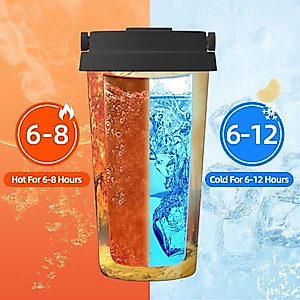 GTKSYNVE Reusable Coffee Mug with Lid and Handle, Autumn scene Tumbler for Hot & Cold Drinks 16oz Stainless Steel Insulated Coffee Tumblers Double Wall Vacuum Thermal Cup