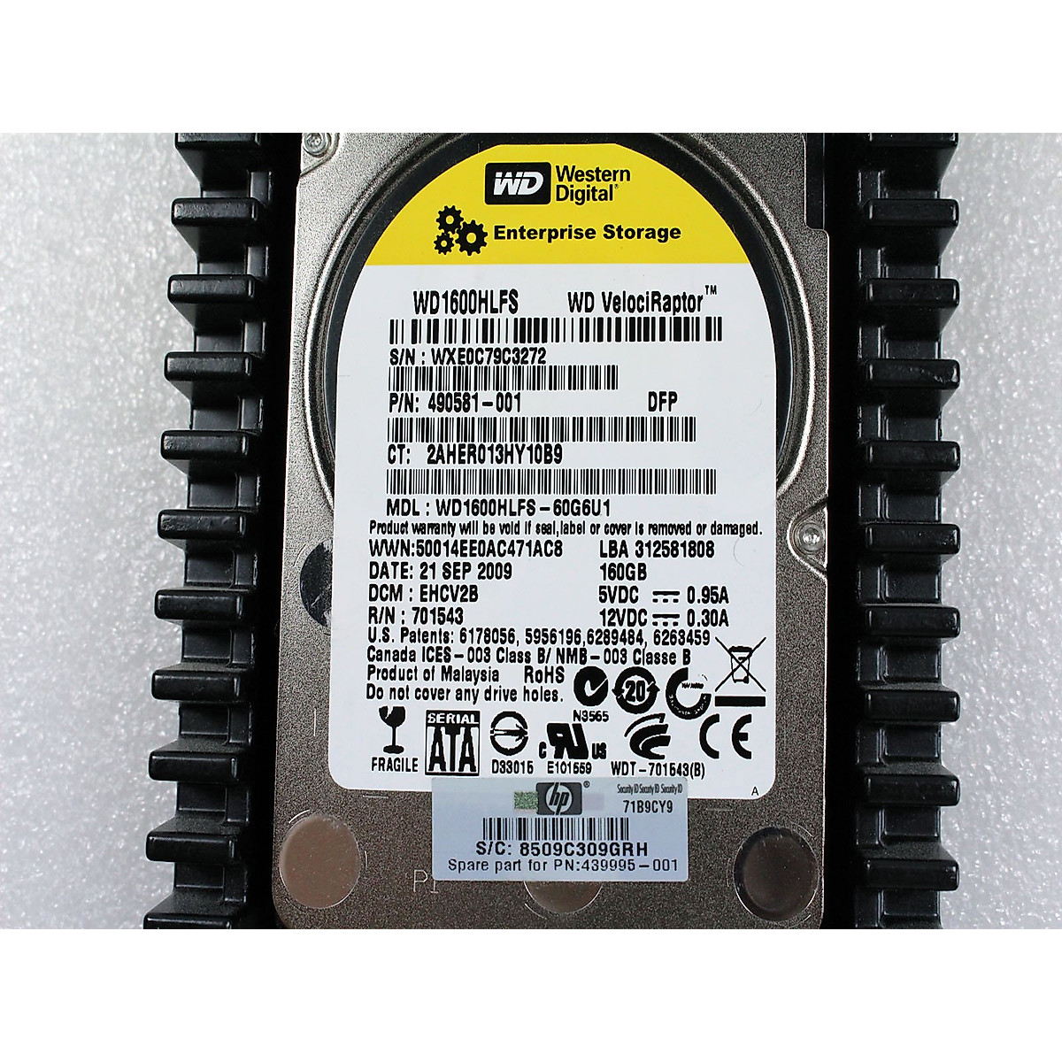 Western Digital WD1600HLFS 160GB SATA 3GB/S 10K RPM W/Tray