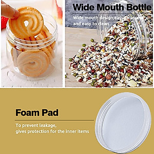AMORIX 8oz Clear Plastic Jars with Lids 8 oz Plastic Containers with Lids + 20g Sample Containers (Set of 24) Airtight Container for Lip Scrub, Body Butters, Cream, Slime, Craft Storage
