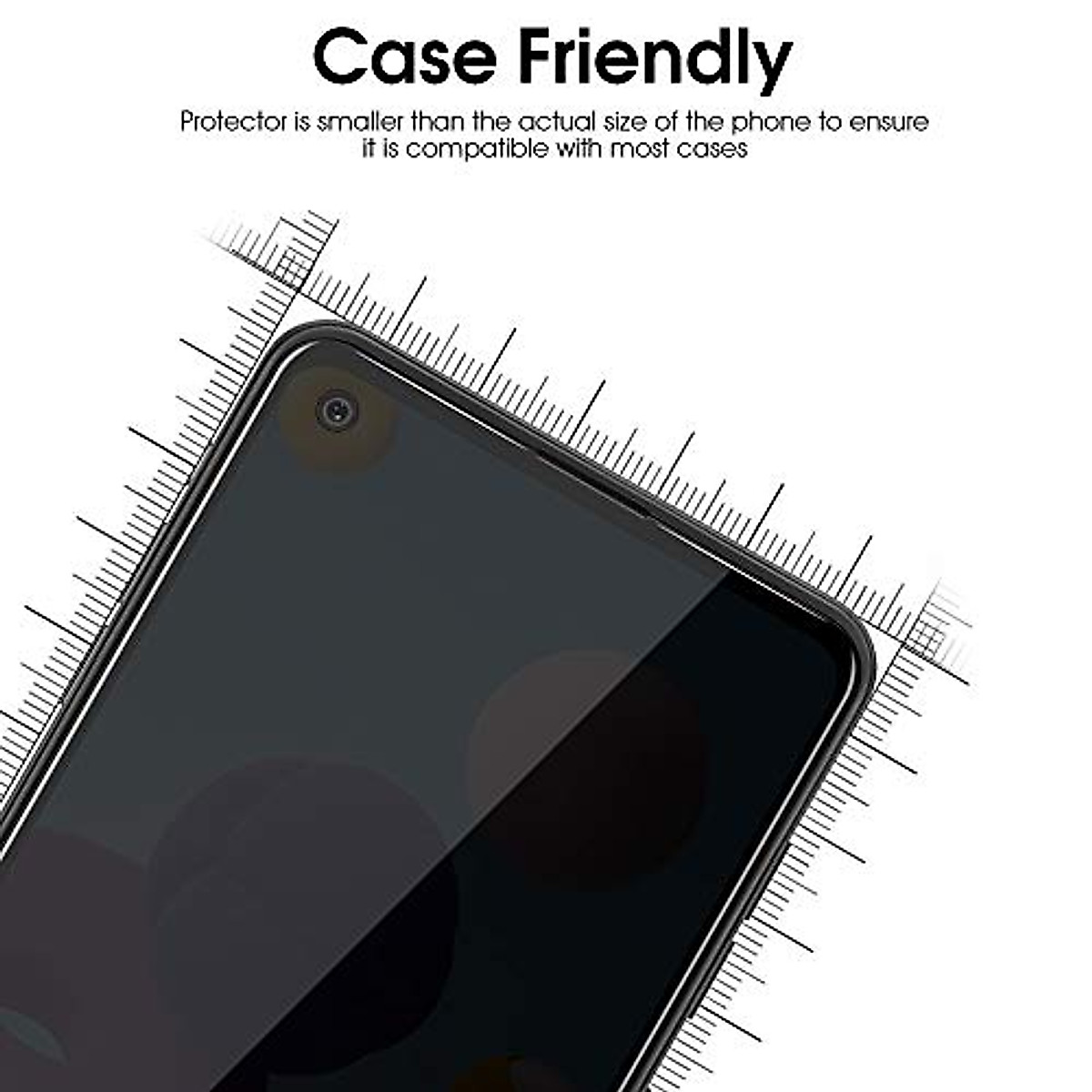 [2 Pack] for Samsung Galaxy A21/A21S Privacy Screen Protector, [Full Coverage] Anti Spy HD Clarity 9H Tempered Glass Screen Protector, Scratch Resistant, Bubble Free, Easy Insall, Case Friendly (6.5 Inch)