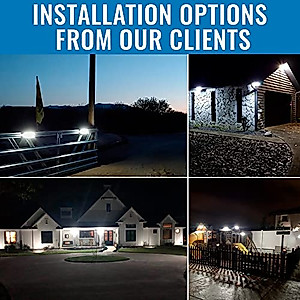 LazyPro Solar Lights Outdoor Super-Bright 298 LEDs 2500lm - LED Solar Motion Sensor Lights Outdoor - for Wall, Post, Pathway Garden up to 1600 sq ft - Solar Battery Powered 4400 mAh