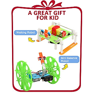 5 Set STEM Kit, Robot Building Kit, STEM Projects for Kids Age 8-12, DIY Electronic Science Experiments Engineering Toys,Gift for Boys and Girls 8 9 10 11 12 Year Old