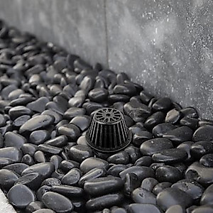 Premium USA Made 6" Inch Outdoor Round Atrium Drain Grate Cover - Fits All 6" Inch Sewer & Drain Pipe/Fittings, Also Fits Triple Wall Pipe & Corrugated Landscape Pipe 6" (Black)