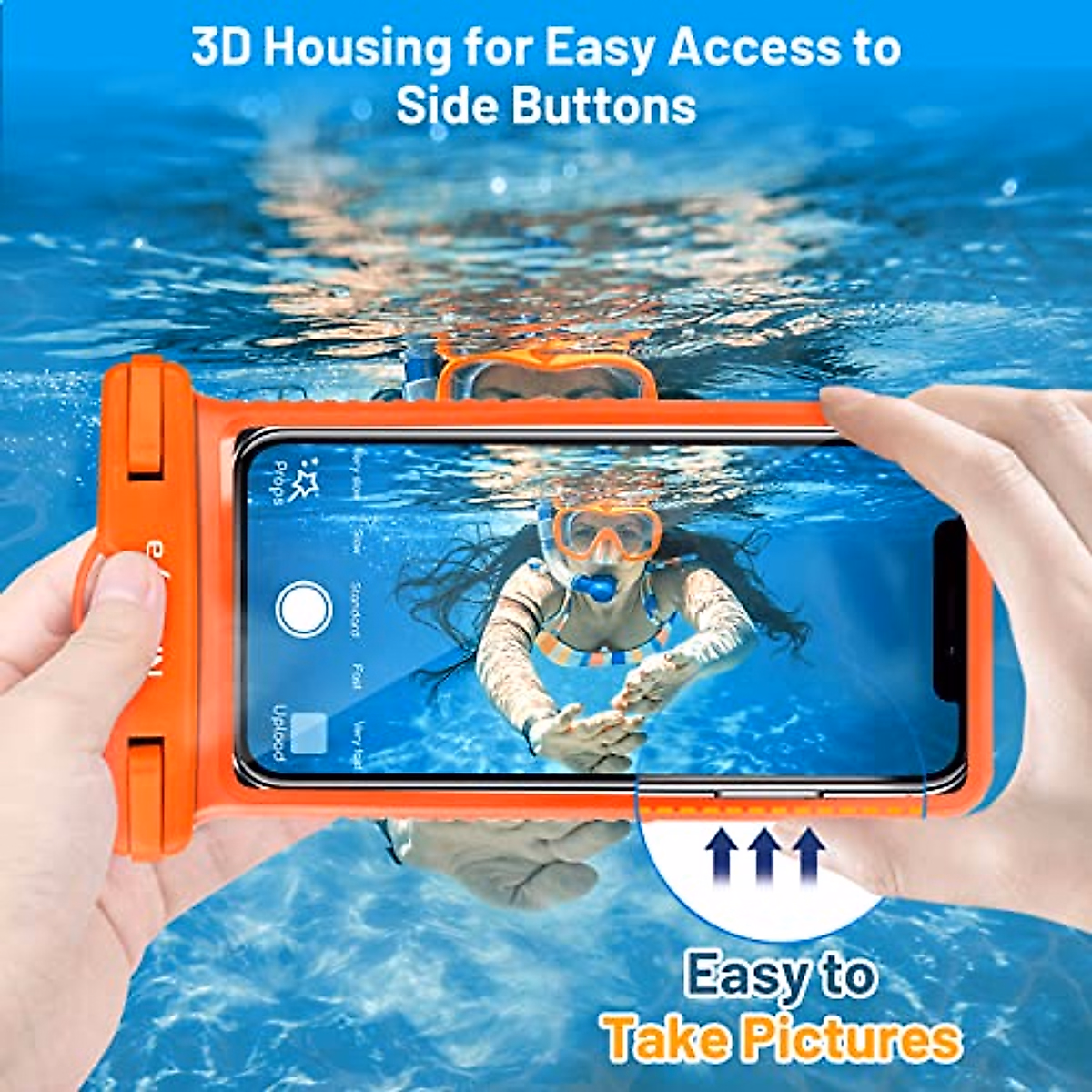 Niveaya Universal Waterproof Phone Case - 2 Pack, IPX8 Shockproof Waterproof Phone Pouch Dry Bag for iPhone 14 13 12 11 Pro Max SE 2020 XS Max XR X 8 7 6s Plus S10 S9 S20 S21 Note 20/10.