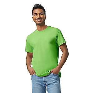 Gildan Men's Heavy Cotton T-Shirt, Style G5000, 2-Pack, Lime, Small