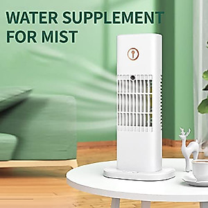 Portable Personal Air Conditioner, Mini Air Conditioning Fan USB Spray Type Water Cooling Fan Desktop Air Cooler Freestanding Air conditioner for Cooling Rooms, Low Noise
