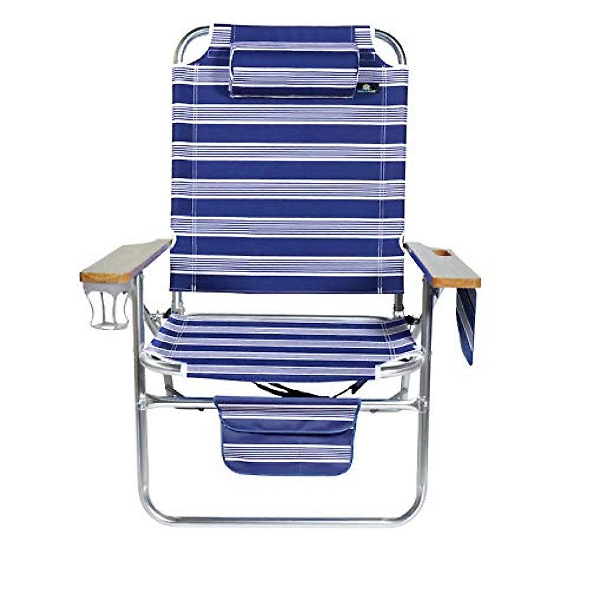 Big Jumbo 500 lbs XL Aluminum Heavy Duty Beach Chair for Big & Tall - 4 Reclining Positions
