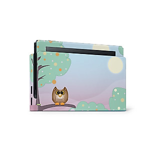 Tacky Design Kawaii Cats Skin Compatible with Nintendo Switch Skin Wrap Cover, Cute Skin for Nintendo Switch Stickers, Premium Vinyl 3M Full Wrap Decal (Green Cats)