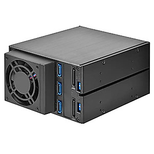 SilverStone FS303-12G Two 5.25" Bay to Three 3.5" SAS-12G / SATA 6Gbit/s trayless hot-swap cage, SST-FS303B-12G