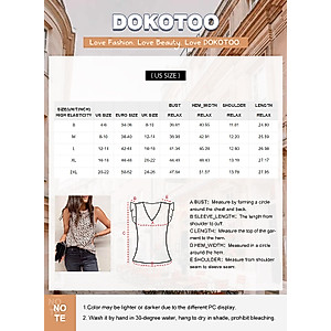 Dokotoo Womens Tops Dressy Casual Leopard Print Crewneck Sleeveless Slim Fit Summer Lightweight Tank Tops Leopard X-Large