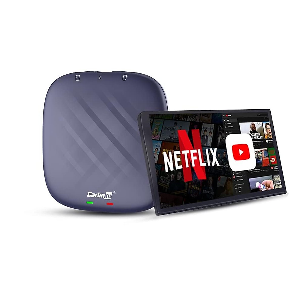 Carlinkit CarPlay Ai Box Android 13.0 System Wireless CarPlay Android Auto QCM6125 8-core 8G+128G, Multimedia Box Spotify/Netflix/YouTube Car Video, GPS+Glonass/Google Play Download Apps