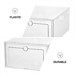 Homoyoyo 4pcs Sneaker Containers Organizer for Cabinets Sneaker Storage Shoe Pp Wall Bracket