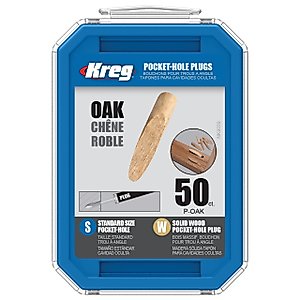 Kreg P-OAK Solid-Wood Pocket-Hole Plugs - Oak