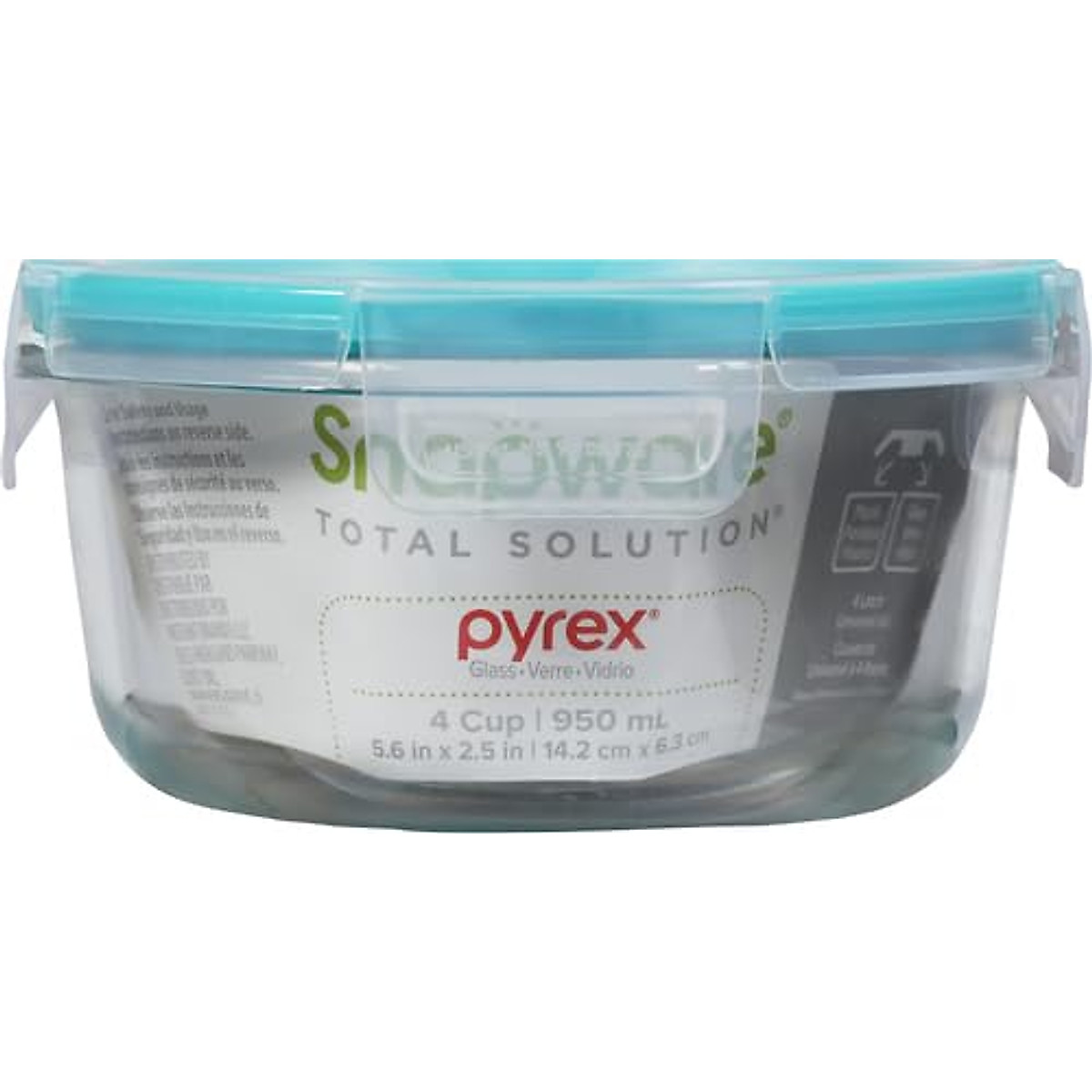 Snapware 4-Cup Total Solution Round Food Storage Container, Glass