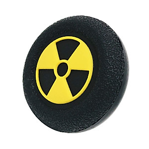 Playrealm Soft Rubber Silicone 3D Texture Thumb Grip Cover x 4 for PS5, PS4, Xbox Series X/S, Xbox One, Switch PRO Controller(Radiation Black Yellow Pack)