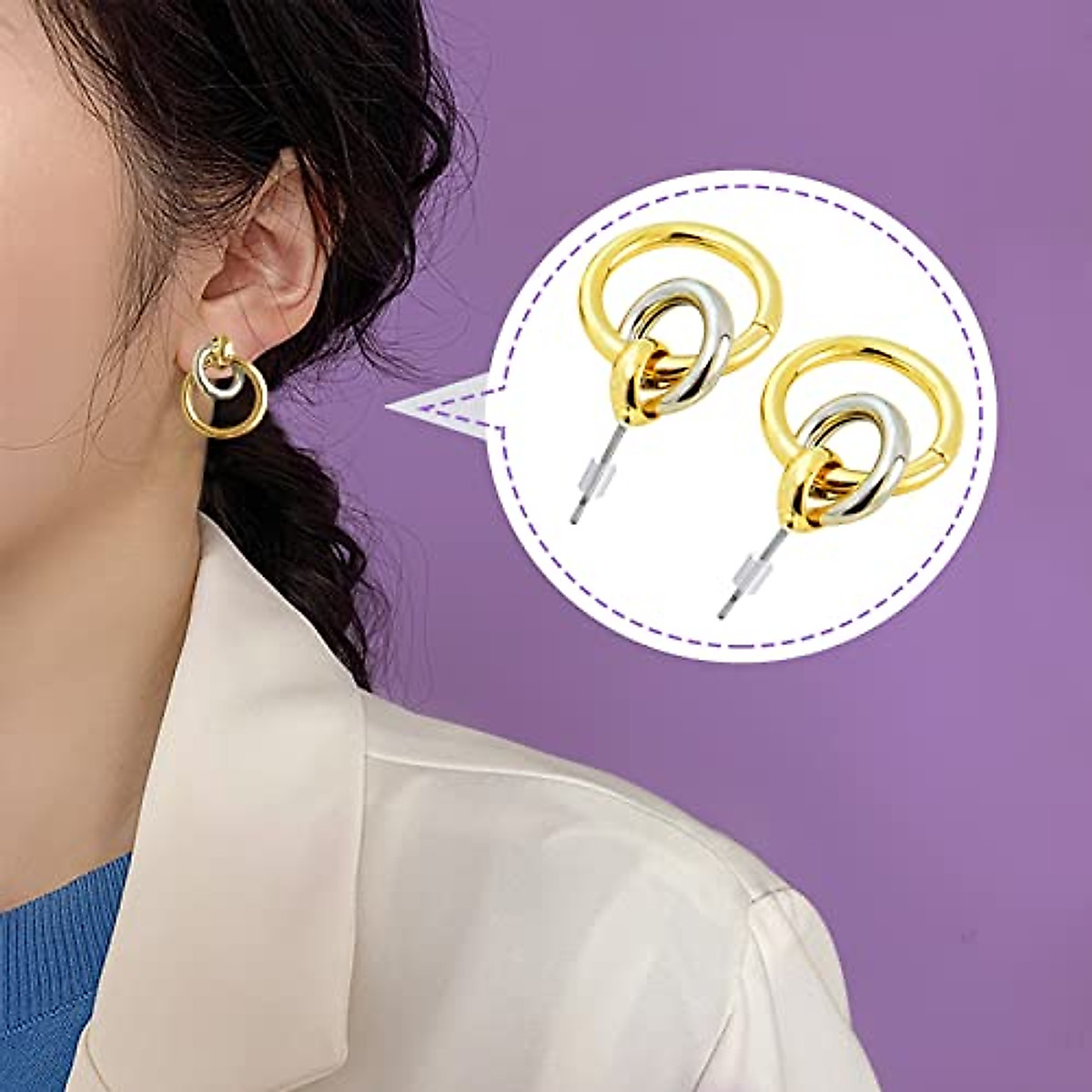 TOAOB 144pcs Clear Plastic Rubber Safety Earring Backs Soft Silicone Ear Nut Stoppers Replacement 2.5x3.5mm for Fish Hooks Earring Post Studs