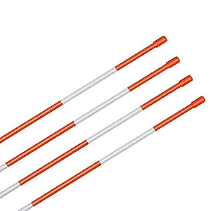 YOHEER Driveway Markers, 32 PCS Snow Stakes 5/16" Snow Poles with White Reflective Film , Snow Plow Markers, Snow Poles